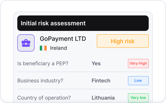 Advanced Customer Risk Assessment Service - iDenfy