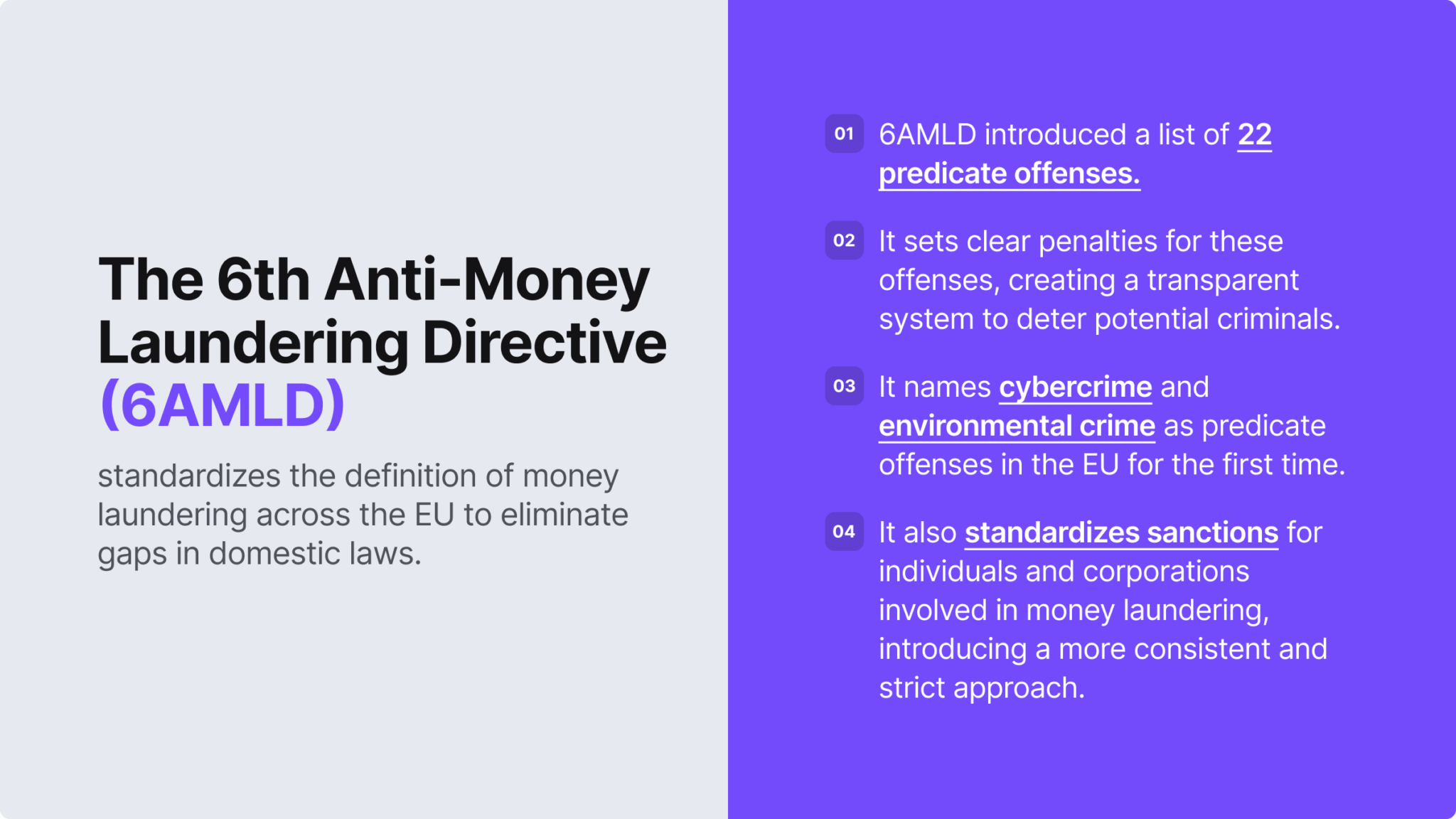 The 6th Anti-Money Laundering Directive (6AMLD) [Simple Explanation ...