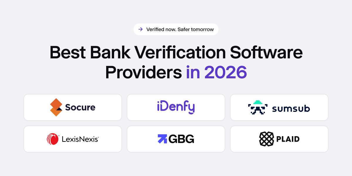 Best Bank Verification Service Providers in 2026 - iDenfy